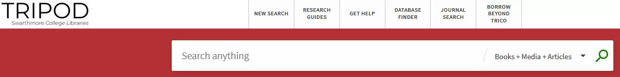 Get to know Tripod :: Libraries :: Swarthmore College